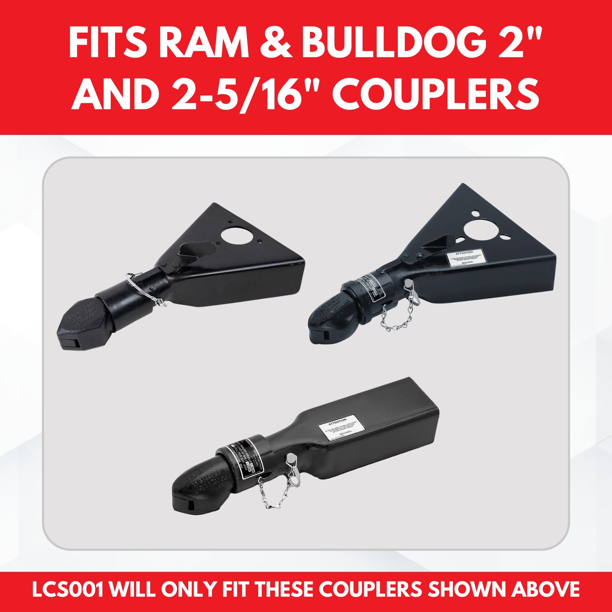 LCS001 Ram and Bulldog 2" and 2 5/16" | S5 Coupler Locks